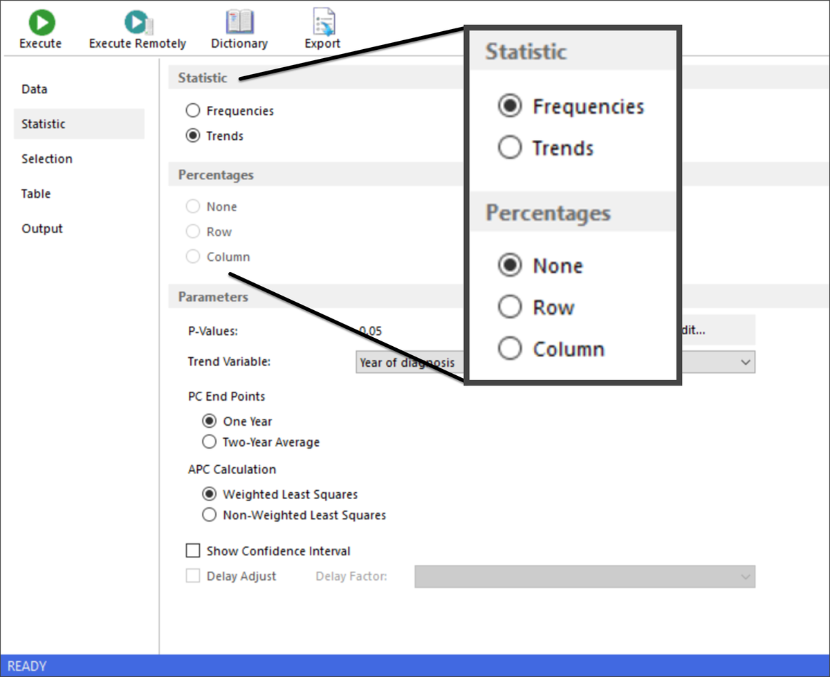 Frequency Statistic close up.png — SEER*Stat Help System