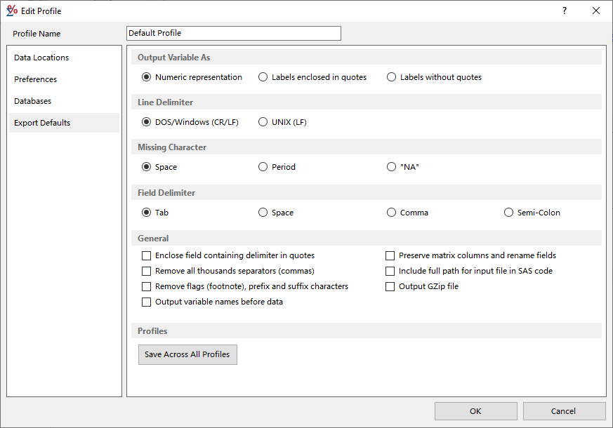 DialogEditProfile_ExportDefaults.png — SEER*Stat Help System